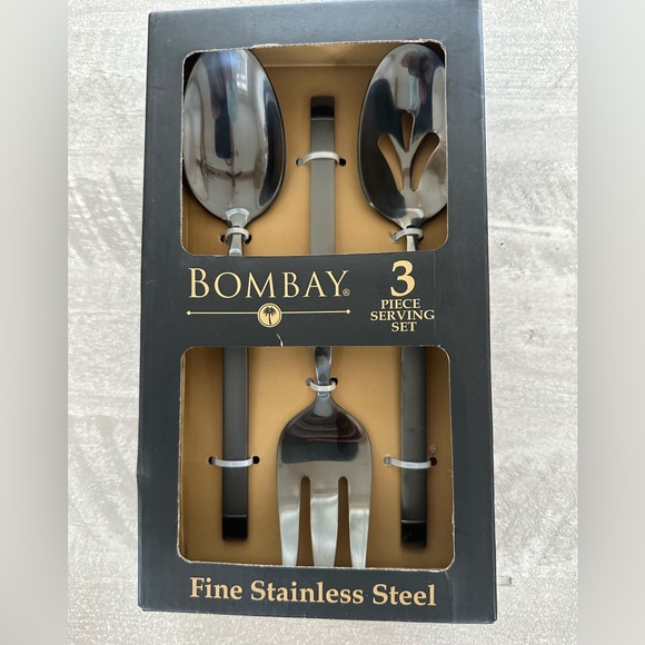 Bombay | Kitchen | New Bombay Stainless Flatware 3pc Hostess Serving ...